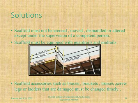 Scaffolding Its Hazards Civil Engineering PPTX