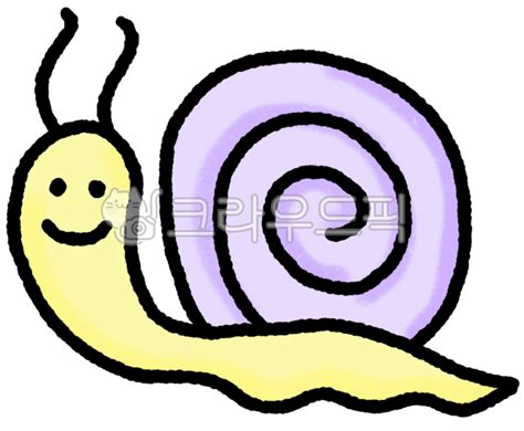 달팽이 귀여운 파스텔 Snail 감성 사진이미지일러스트캘리그라피 래나9작가