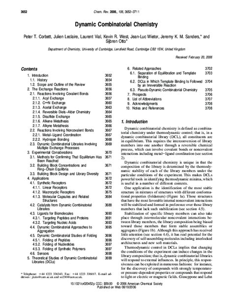Pdf Dynamic Combinatorial Chemistry Jean Luc Wietor