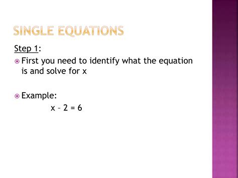 How To Solve Single And Double Equations PPT