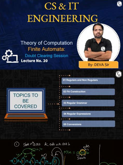 Finite Automata 20 Class Notes Pdf