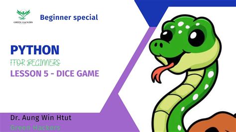Python For Beginners Lesson 5 Dice Game Youtube