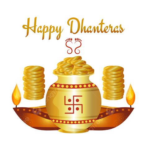 Happy Dhanteras Vector Hd Png Images Happy Dhanteras Card Festival