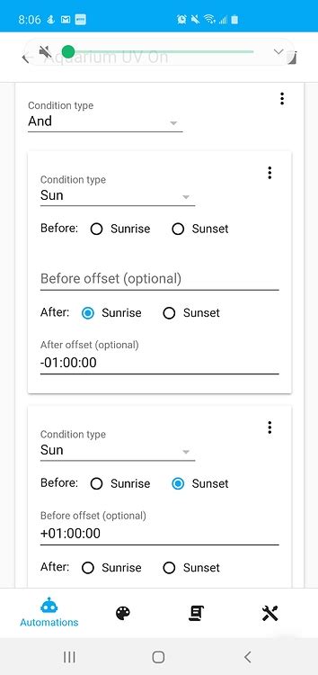 Automation Not Triggering For Sun Conditions Configuration Home