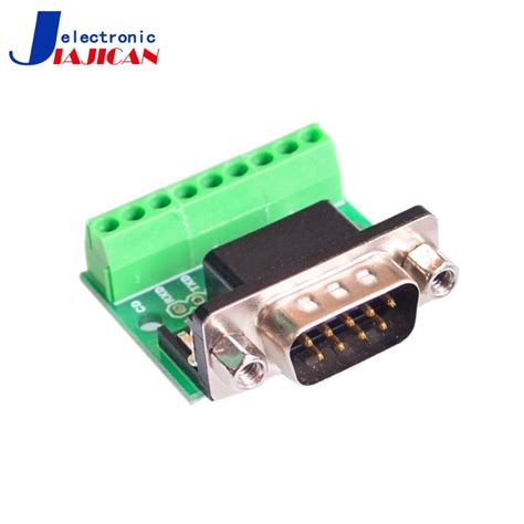 Db9 Male Female Head Adapter Screw Connecting Terminal 9 Pin 9 Hole Rs232 Rs485 Conversion Board