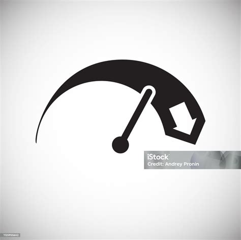 아날로그 게이지 미터 흰색 배경 그래픽 및 웹 디자인 현대 간단한 벡터 기호에 대 한 인터넷 개념입니다 웹사이트 디자인 웹 버튼 또는 모바일 애플 리 케이 션에 대 한 최신