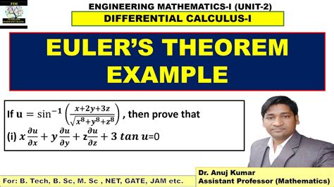 Eulers Theorem Problems Eulers Theorem Example Eulers Theorem Question Deduction Of