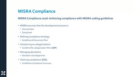 Accelerating Misra And Cert Coding Standards Compliance With Dedicated