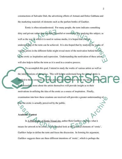 Erotica As An Important Element Of Design Essay Example Topics And Well Written Essays