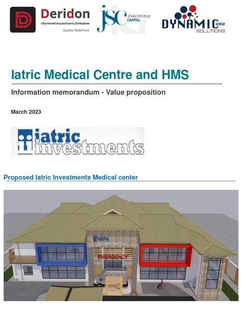 Iatric Investments Info Memo Value Proposition March 2023 Pdf
