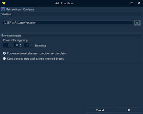 Event Trigger Variable Event Trigger Variable