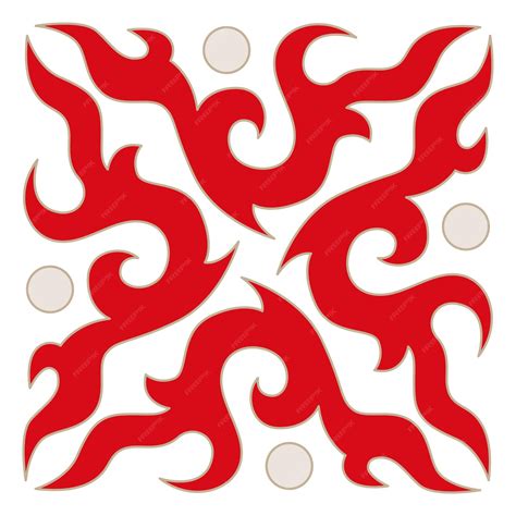 Premium Vector Red White Abstract Design Pattern Symmetrical Square Curve Lines Circles Modern