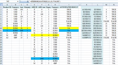 Excel Match And If Functions Stack Overflow