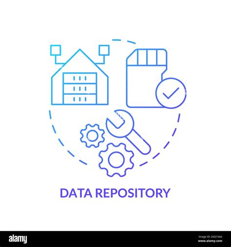 Data Repository Blue Gradient Concept Icon Stock Vector Image And Art Alamy