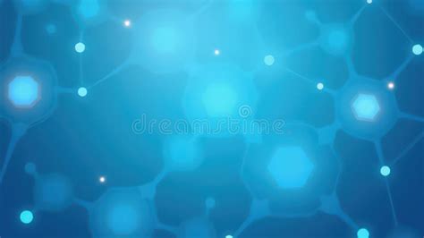 Abstract Scientific Background Featuring Interconnected Molecular Structures On A Soft Blue