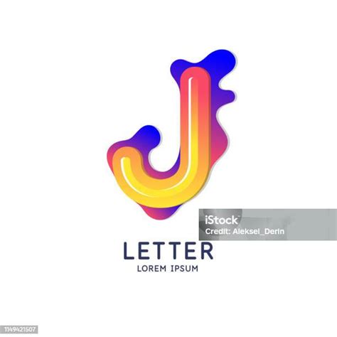 라틴어 알파벳의 문자 J 밝고 현대적인 스타일의 문자를 표시 합니다 벡터에 대한 스톡 벡터 아트 및 기타 이미지 벡터