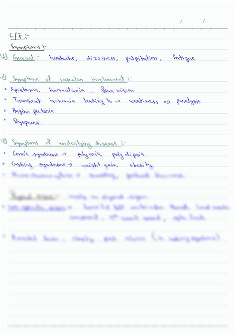 Solution Hypertension Handwritten Notes Studypool