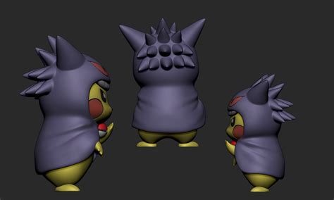 Free Stl File Pokemon Pikachu Cosplay Gengar 🐉・3d Printing Design To