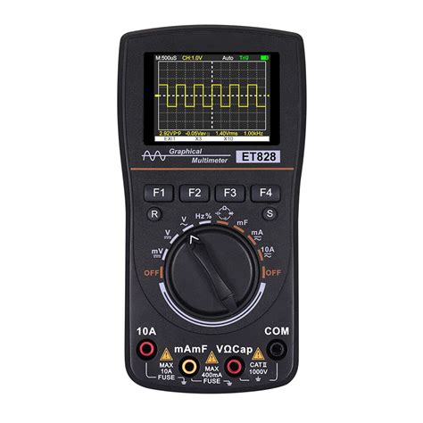 Et828 Ligent Graphical Digital Oscilloscope Multimeter 2 In 1 With 2 4 Inches Color Screen 1mhz