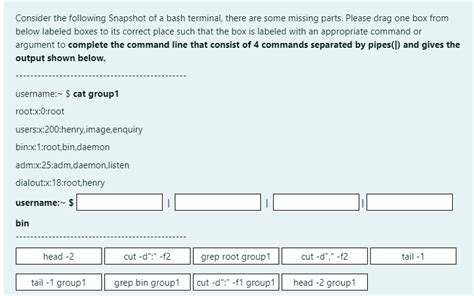 Solved Consider The Following Snapshot Of A Bash Terminal