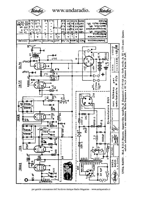 Unda Radio Mono Unda 51 3 Mascotte Service Manual Download Schematics