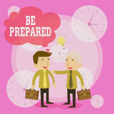 Escritura A Mano Conceptual Mostrando Ser Preparado Texto De La Foto Comercial Prepar Ndose