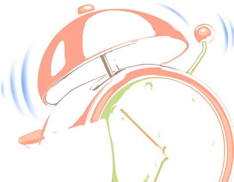 彩色清新卡通手绘闹钟插画素材 包站长