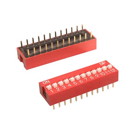 3x Interruptor Dip Switch 12 Posiciones 12p ON OFF 2 54mm Leantec ES