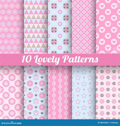 Lovely Vector Seamless Patterns Tiling With Stock Vector Illustration Of Floral Flower