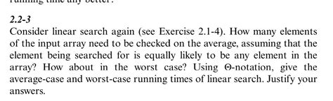 solved 2 2 3consider linear search again see exercise