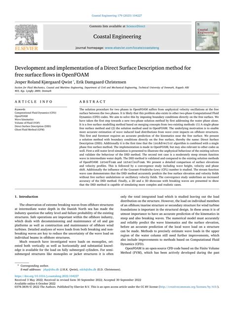 Pdf Development And Implementation Of A Direct Surface Description
