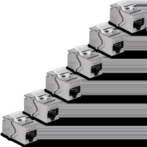 Cat6a Rj 45 Keystone Inline Coupler 6 Pack Inline Couplers Trendnet Trendnet Tc Kc06c6a