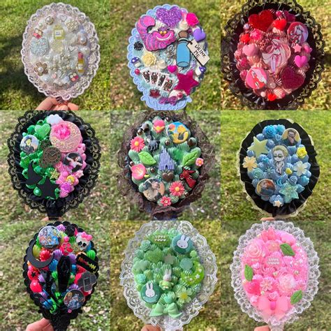 Custom Decoden Mirrors Kawaii Decoden Cases