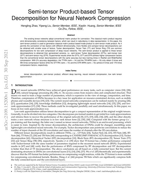 Semi Tensor Product Based Tensordecomposition For Neural Network Compression Deepai
