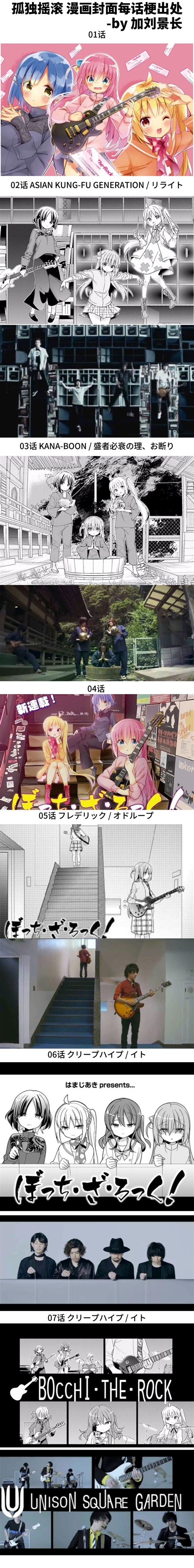孤独摇滚 每话漫画封面梗出处考究 知乎