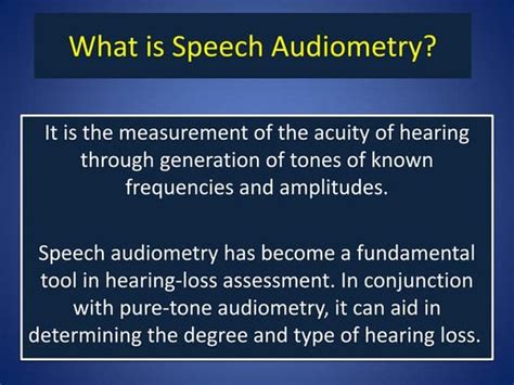 Speech Audiometry And Masking Ppt
