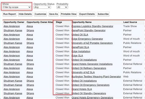 How To Use Filter By Scope In Salesforce Report Salesforce Faqs