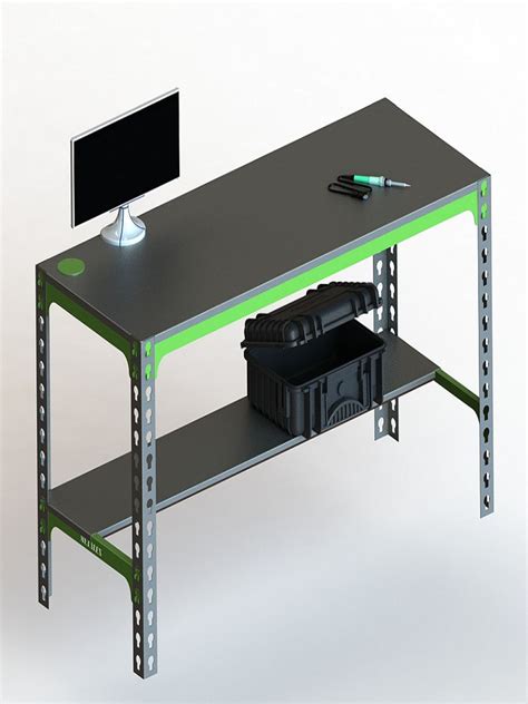 Письменный стол Metalex Стол металлический_Универсальный, 40х100х75 см ...