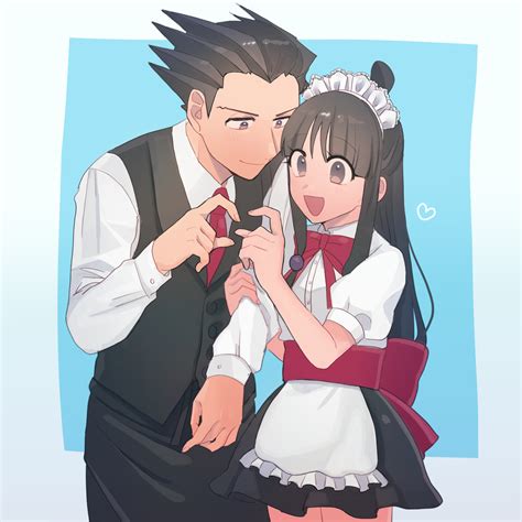 Phoenix Wright And Maya Fey Ace Attorney Drawn By Yokonoshima Danbooru