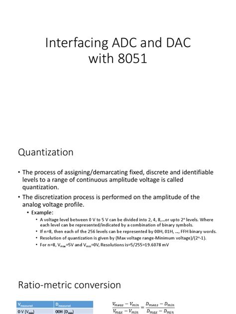 Interfacing Adc And Dac With 8051 V1 Pdf Analogue Electronics