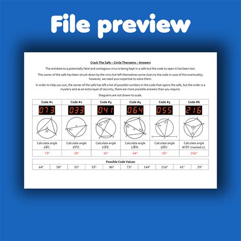 Crack The Safe Circle Theorems Andy Lutwyche