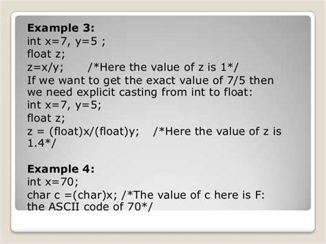 Typecasting In C
