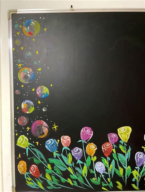 Blackboard Drawing Ideas School Themed Chalkboard Art Board
