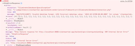 Laravel Angular Invalid Datetime Format 1292 Incorrect Datetime
