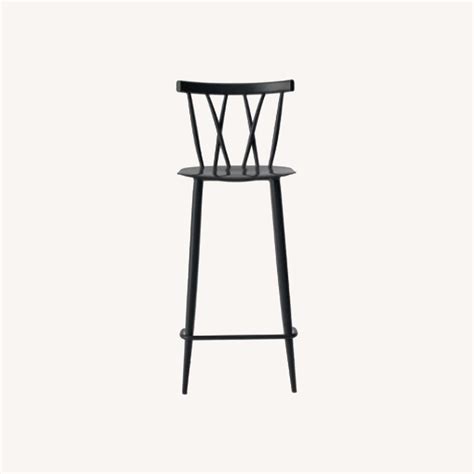 Set Of 2 Becket Meta Bar Height Barstools Aptdeco