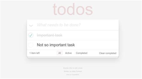 The Common Ui Of Todomvc Download Scientific Diagram