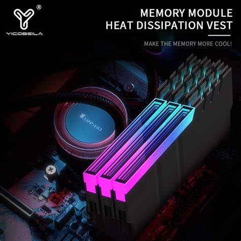 Yicobeila Ram Heatsink 5v Argb Ram Module Heatsink Radiator Pc Memory Ddr3 Ddr4 Ddr5 Hzj