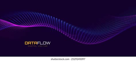 Cyber Big Data Flow Particles Bokeh Stock Vector Royalty Free 2549688953 Shutterstock