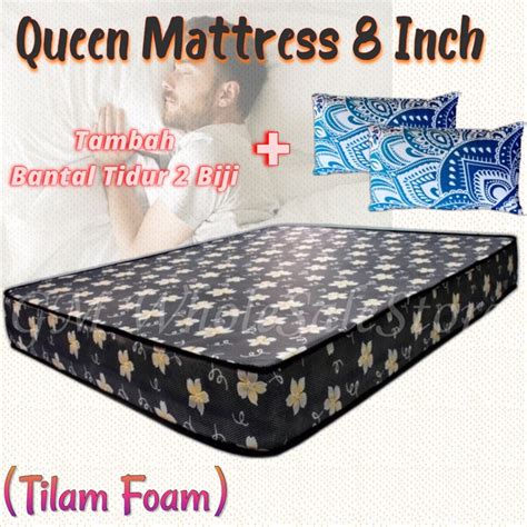 【superfoam】queen Foam Mattress•tilam Queen • Tebal 8 Inch• Shopee