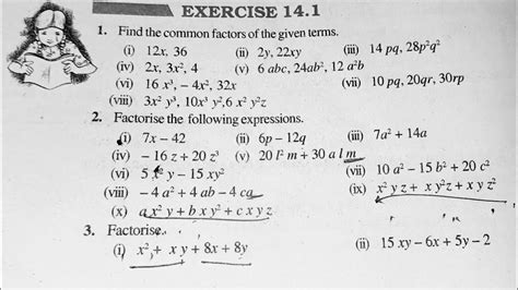 Class 8th Maths Factorisation Saraswatividyapeethacademy Maths Youtube
